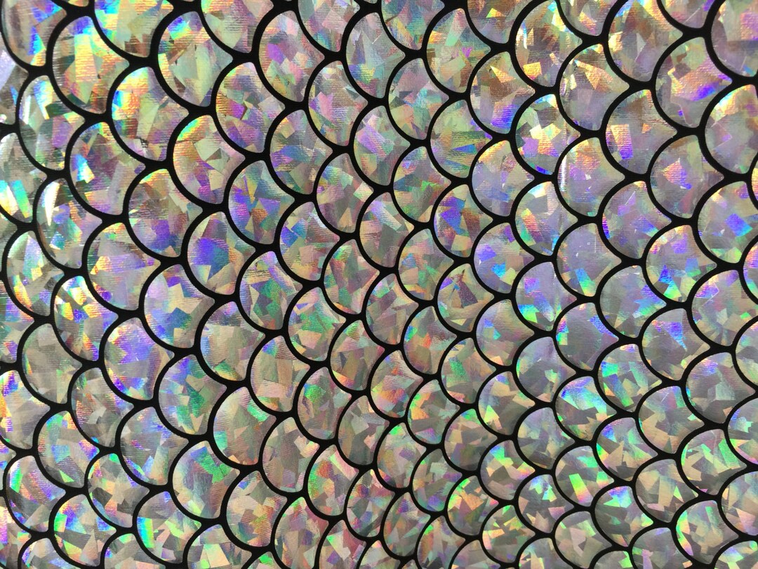 4way Stretch Mermaid Fish Scales Spandex Foil Fabric Sold by the Yard ...