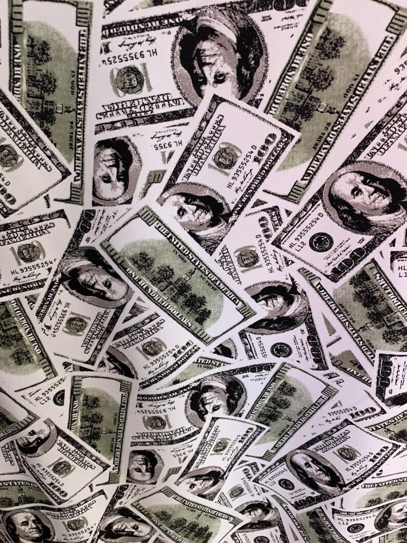 100 dollars bills all over Money Benjamin print on 4 way | Etsy