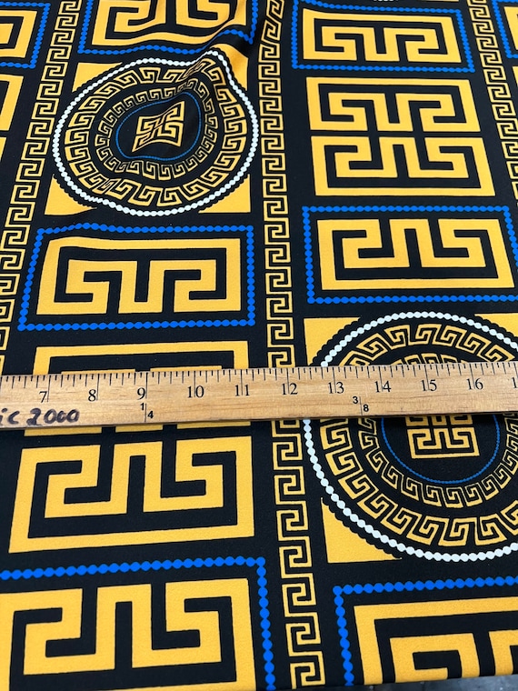 Greek Design on One Way Stretch Techno Fabric Sold by the Yard - Etsy