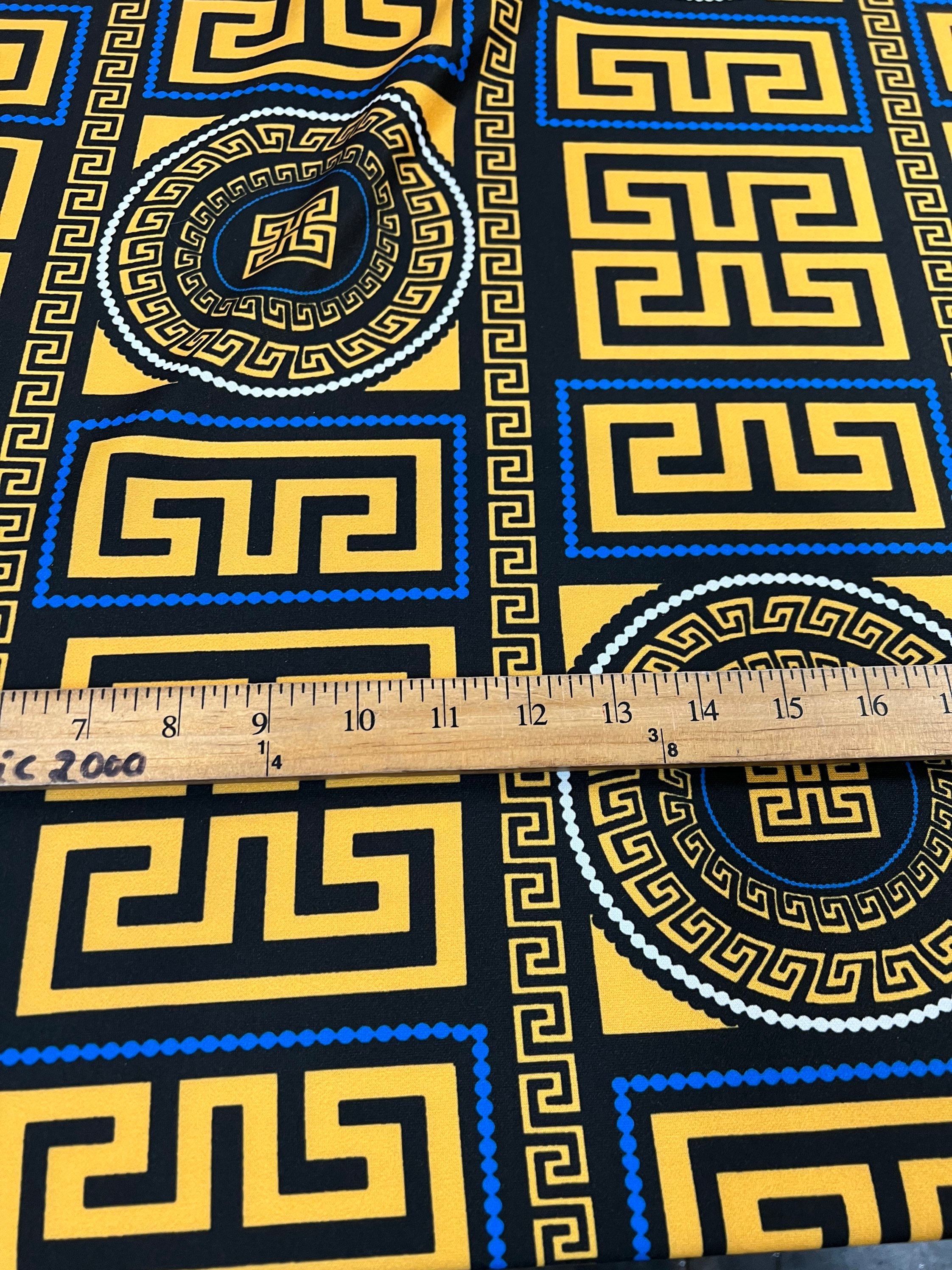 Greek Design on One Way Stretch Techno Fabric Sold by the Yard - Etsy