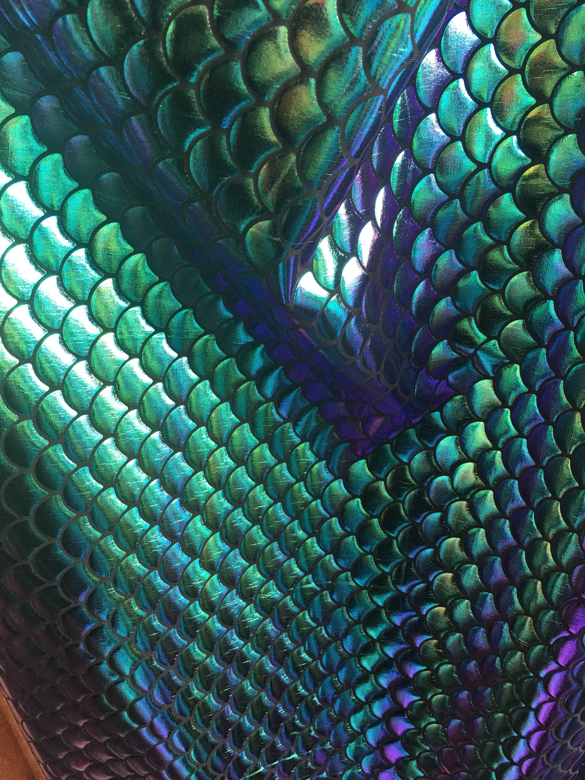 4 Way Stretch Iridescent Mermaid Fish Scales Purple Green - Etsy