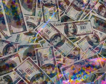 Pink 100 Dollar Bills Money Print Fabric Four way Stretch | Etsy