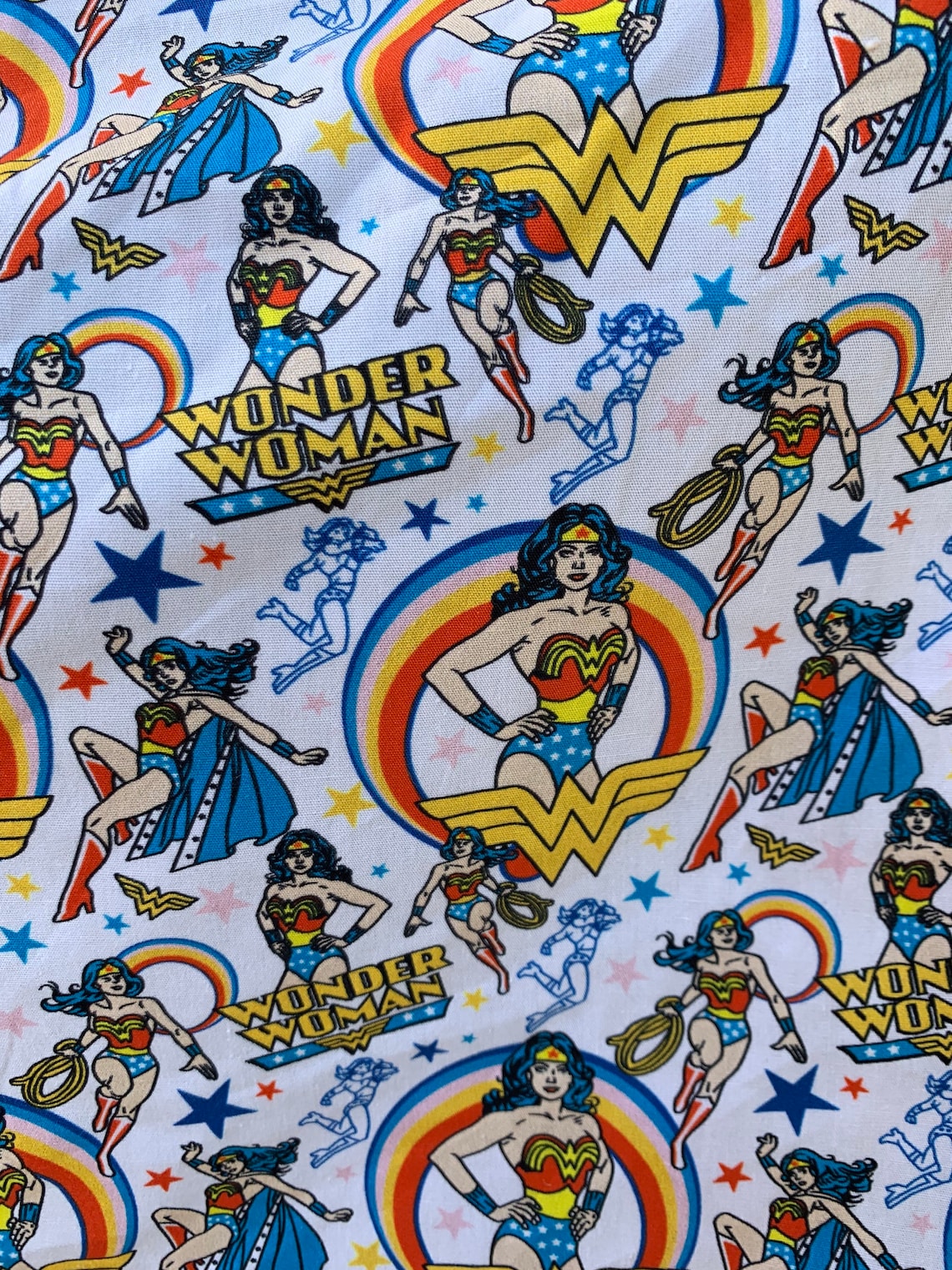 100% Cotton Wonder Woman Print Fabric for Face Masks Fabric - Etsy