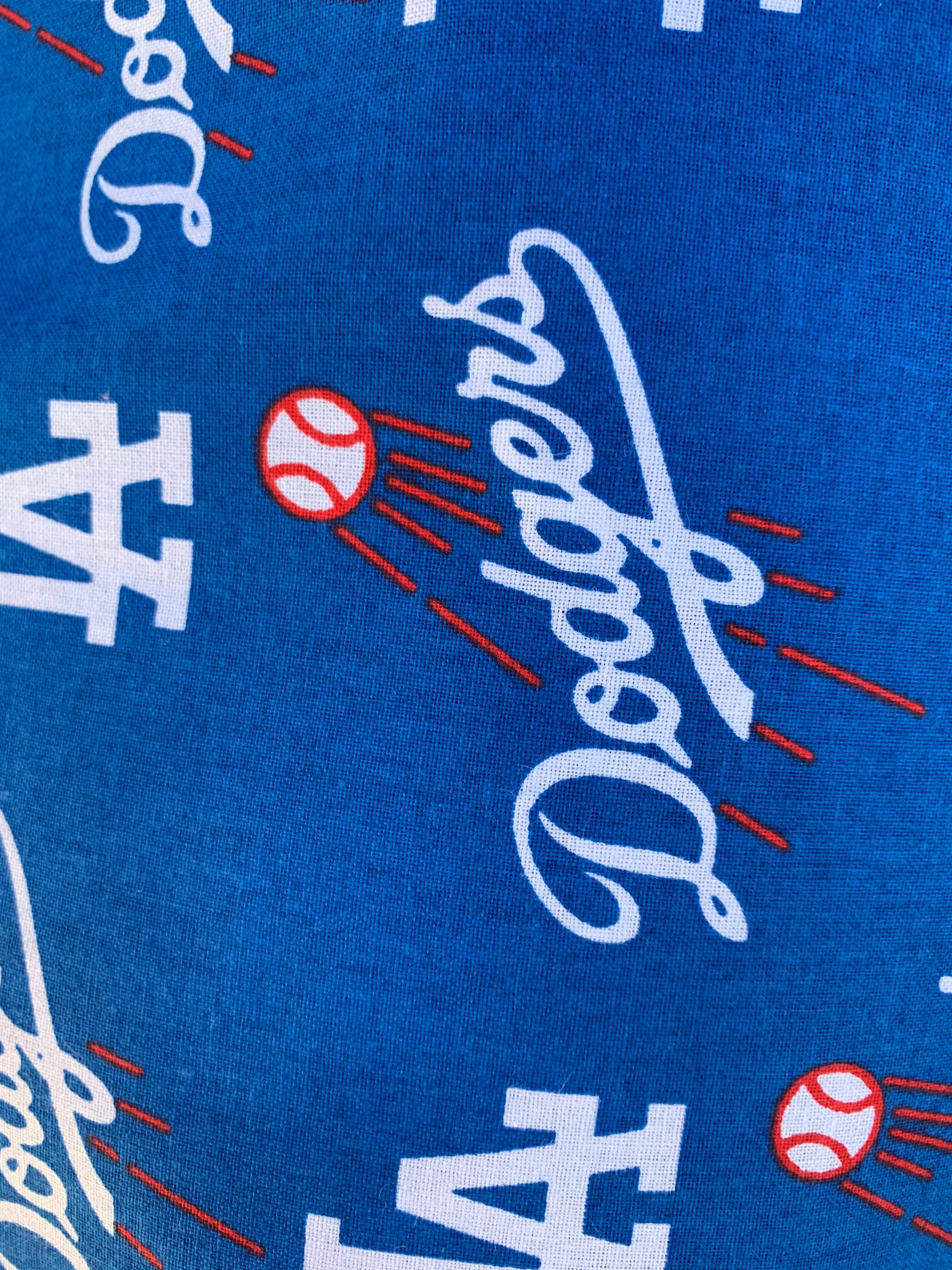 Dodgers LA Dodger Material MLB Trademark 100% Cotton Fabric - Etsy