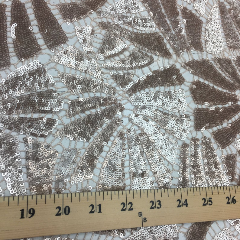 Blush Geometric High End Celebrity Sequins Fabric Sold by the Yard - Etsy
