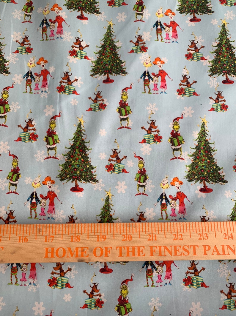 Grinch Christmas Cotton Fabric for Face Masks, 45" Wide - Sold by the ...