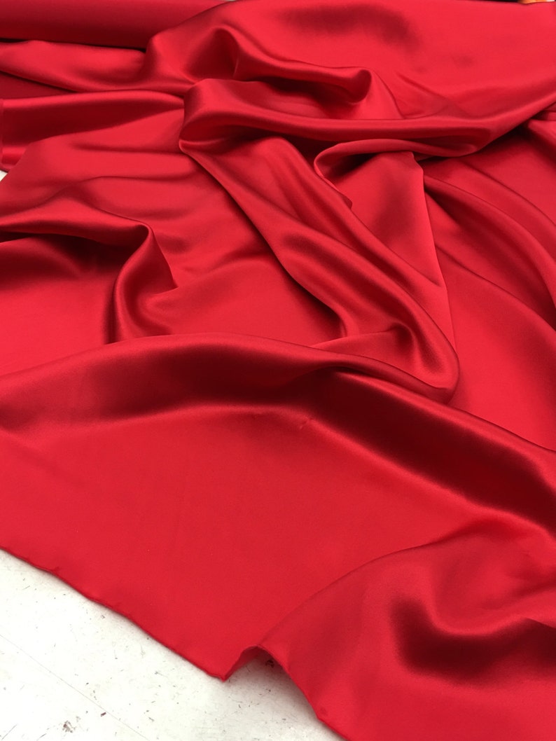 Charmause 100% Silk Red Color Sold by the Yard - Etsy