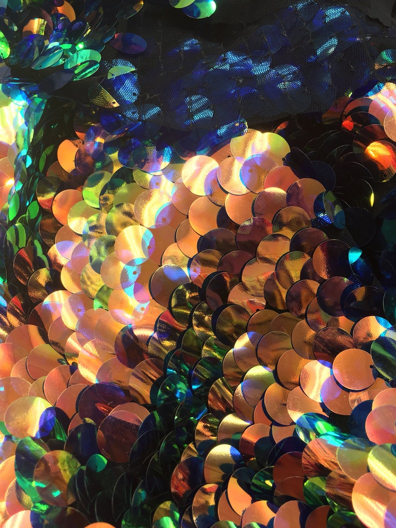 Multi Color Iridescent Paillette Sequin Fabric Available by - Etsy