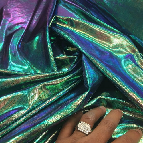 Metallic Foil Spandex: Royal Blue | Etsy