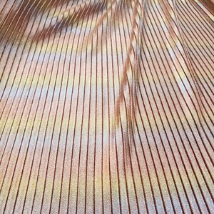 Shimmery Pleated Rainbow Poly Velvet Fabric, One-way Stretch (by the ...
