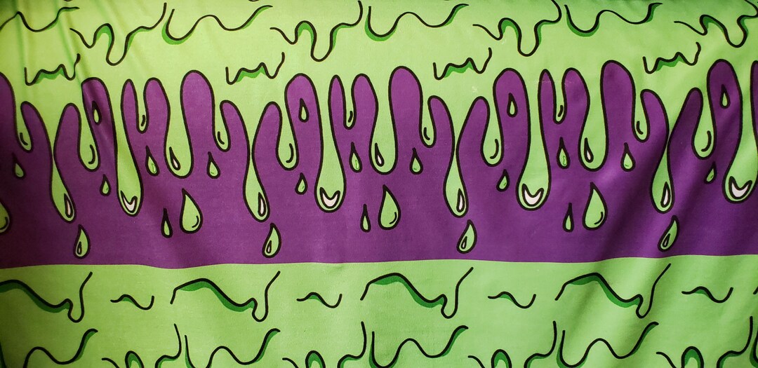 Lime & Purple Goop Drip Fabric, 4-way Stretch Poly Spandex, 60" Wide - Etsy