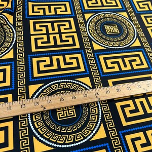 Greek Design on One Way Stretch Techno Fabric Sold by the Yard ...