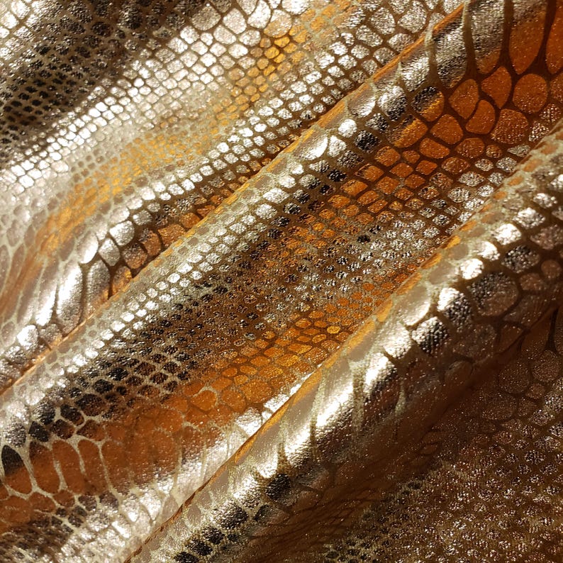 Metallic Foil Snake Scale Velvet Fabric - 60" Wide - Etsy