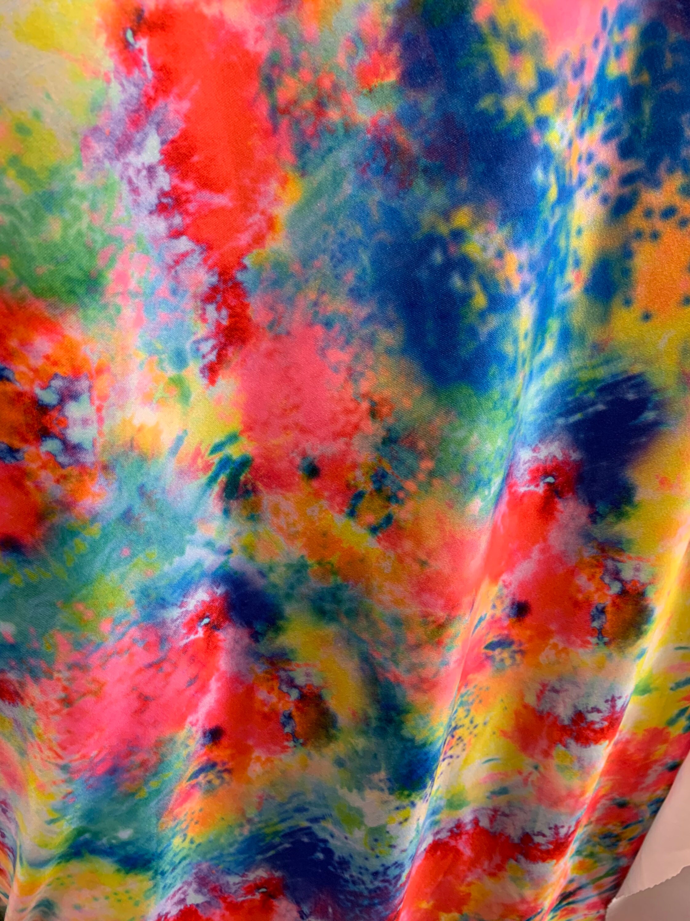 Tie Dye Snake on 4 Way Stretch Nylon Fabric 60” Inch Wide Sold by the ...