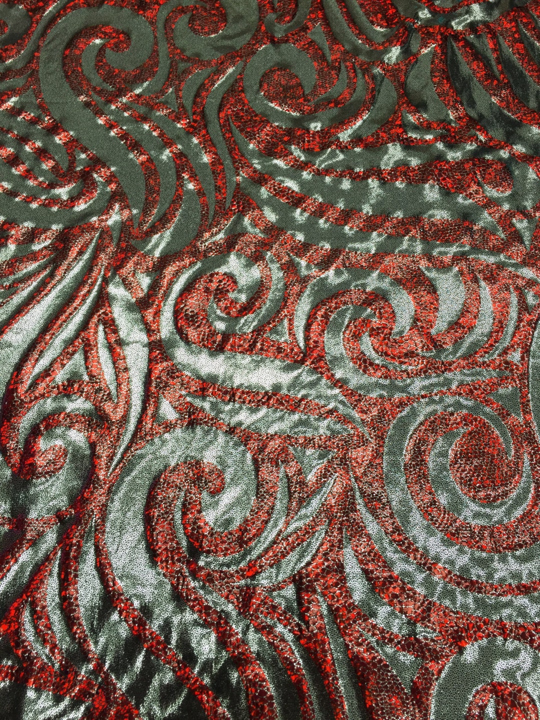 Rolex Design or Swirly Design on Grey Mystique and Red Foil 4 Way ...