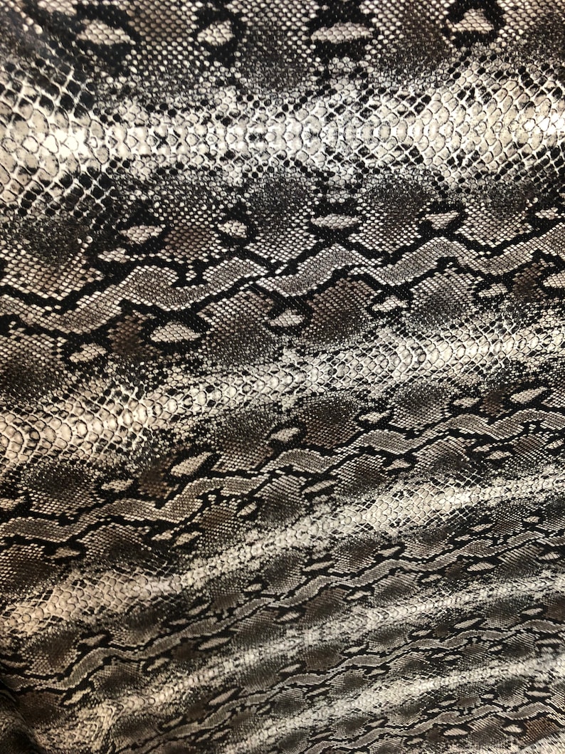 New snake print on poly 4 way stretch spandex fabric 60 | Etsy