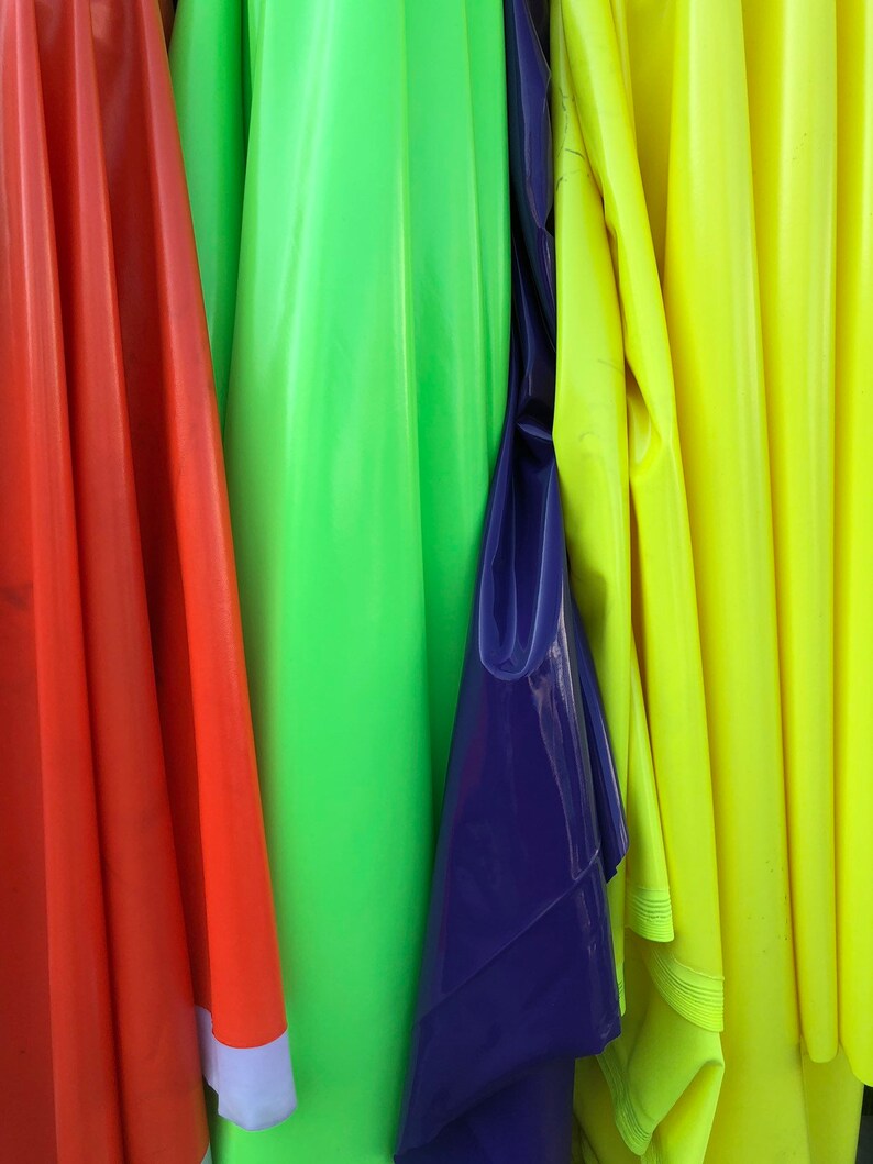 New Neon Colors 4 Way Stretch Poly Latex or Foil Fabric Sold | Etsy