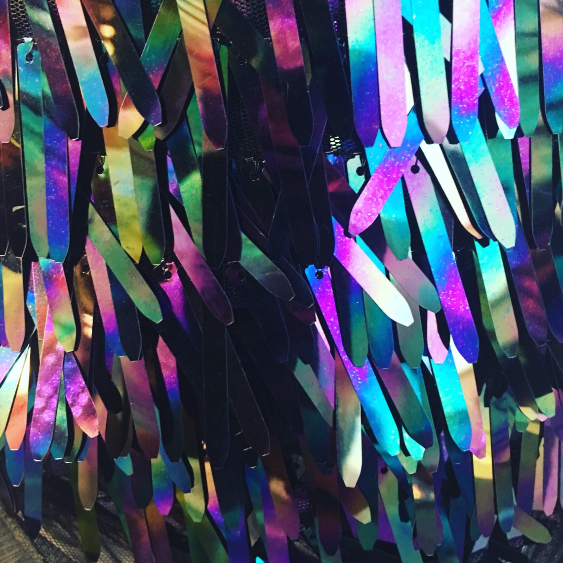 New Shiny Multicolor Iridescent Purple/green/black Sword Shape | Etsy