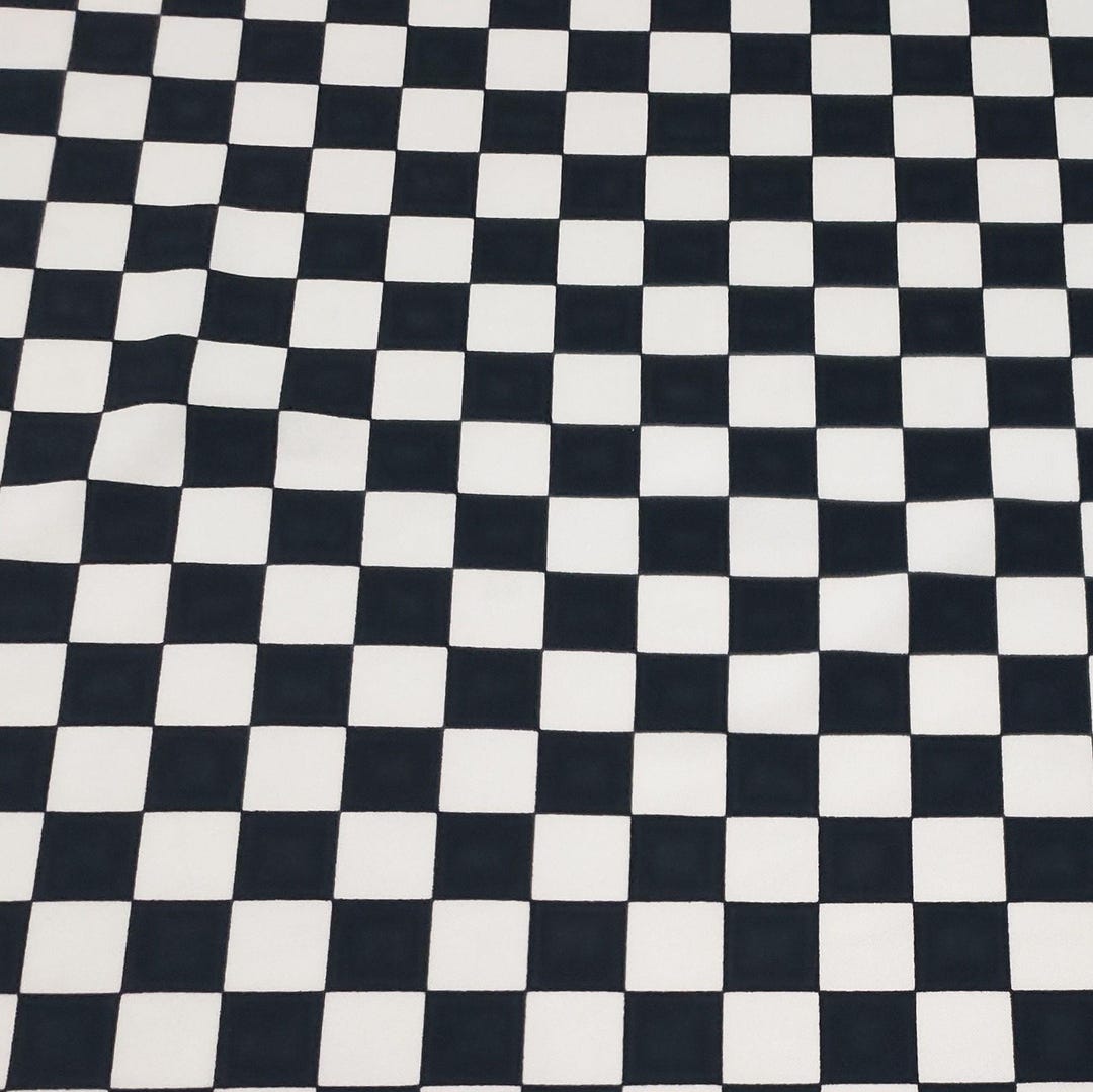 1"x1" Checkers Techno Scuba Crepe Fabric 2 Colors Available - Etsy