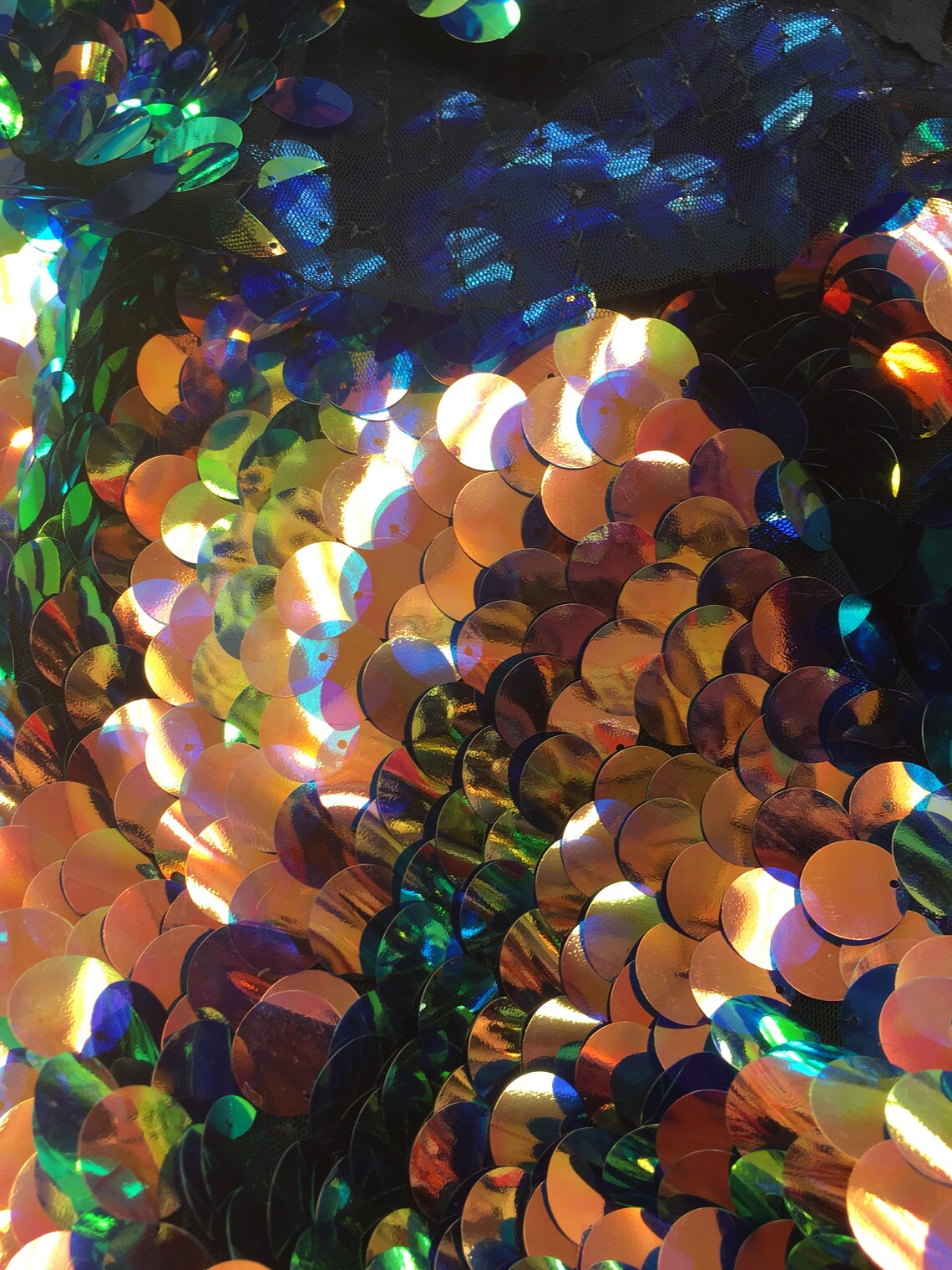 Multi Color Iridescent Paillette Sequin Fabric Available by - Etsy