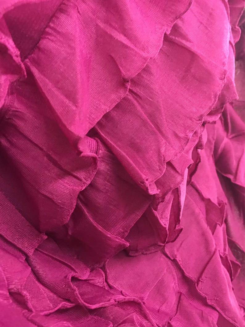 2 Ruffle Fabric Fuchsia Color 54 Ich Sold by Yard - Etsy