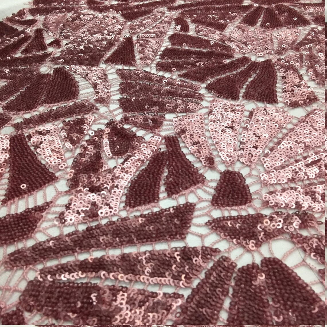 Dusty Pink Geometric High End Celebrity Sequins Fabric Sold by | Etsy