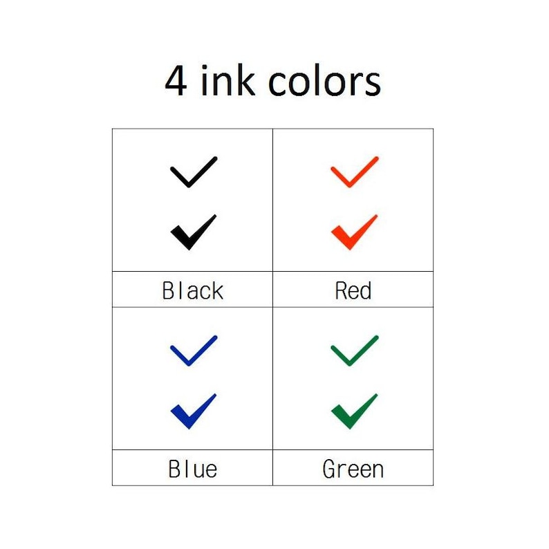 Check Mark Stamp, Tick Stamp, Mini Pre-inked Stamp, Tick Loyalty Card ...
