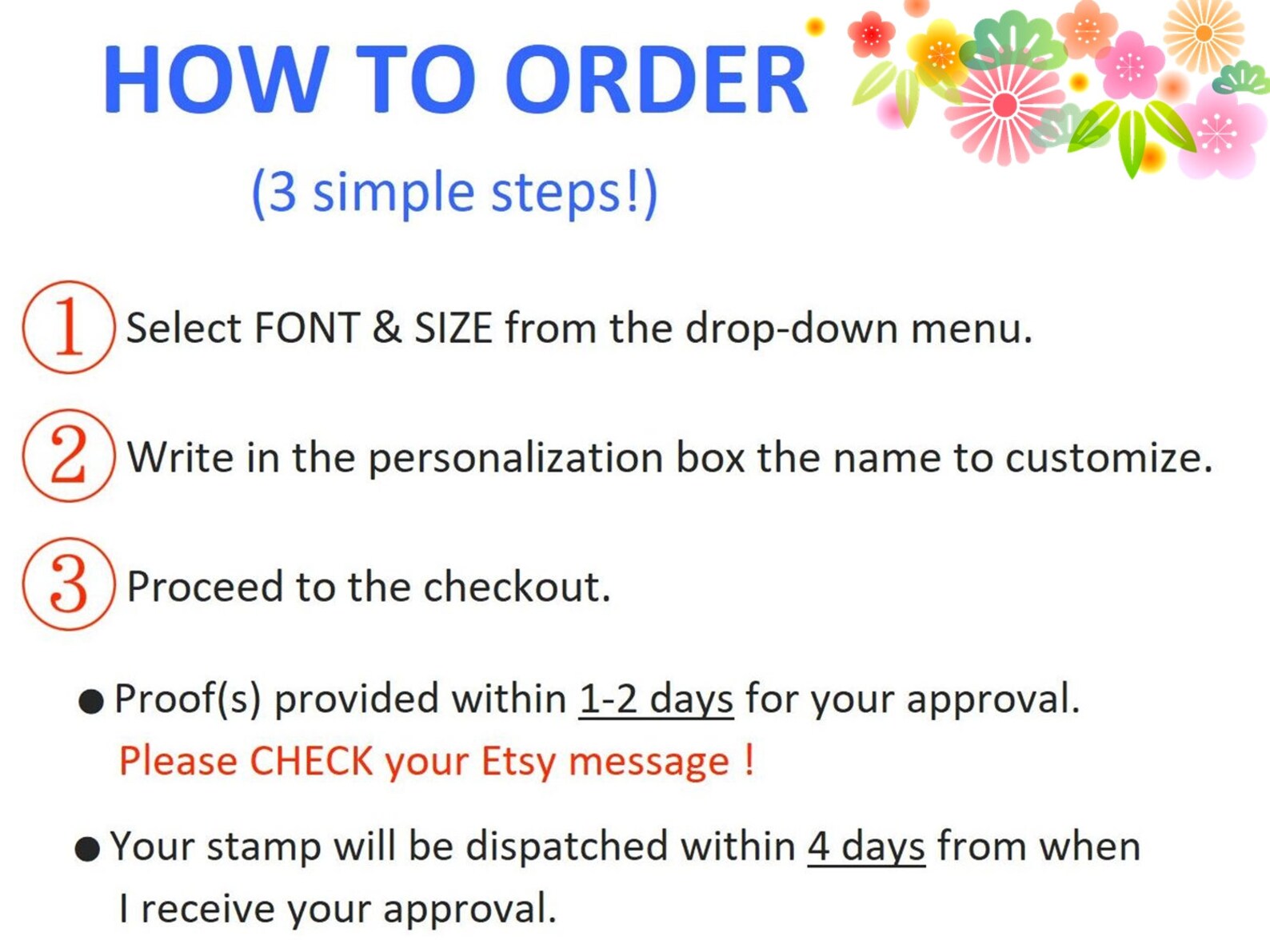 Personalized Japanese Name Stamp : Sakura - White, Cherry Blossom ...
