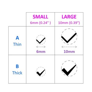 Check Mark Stamp, Tick Stamp, Mini Pre-inked Stamp, Tick Loyalty Card ...