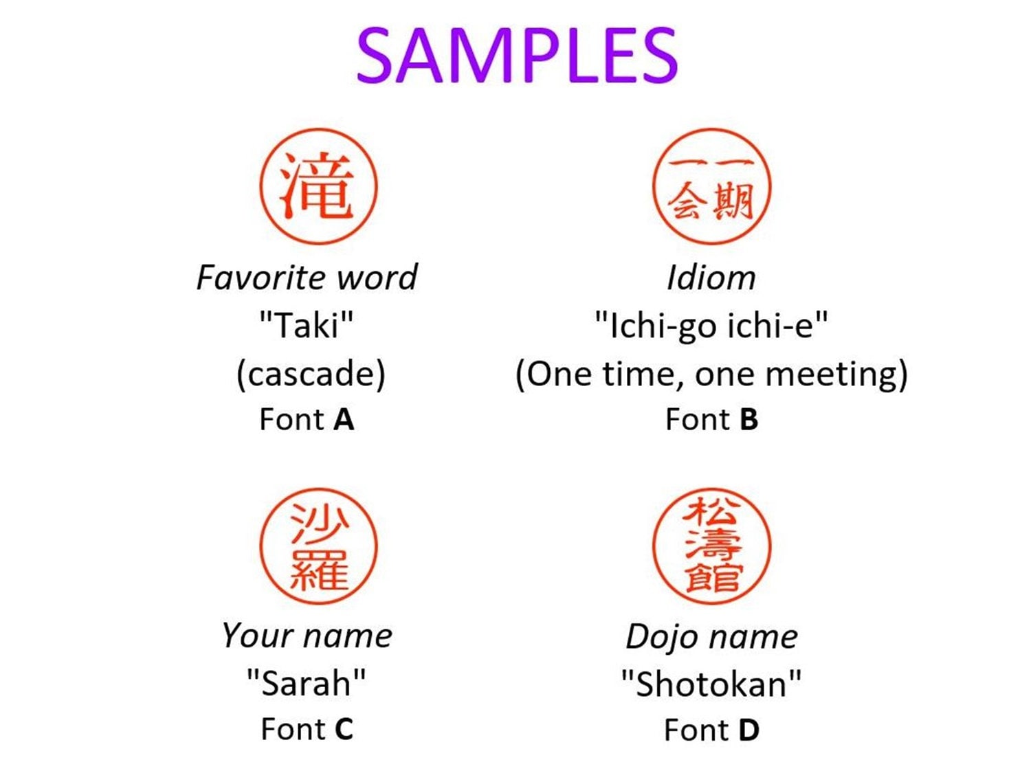 Japanese name stamp customized KANJI stamp small round | Etsy