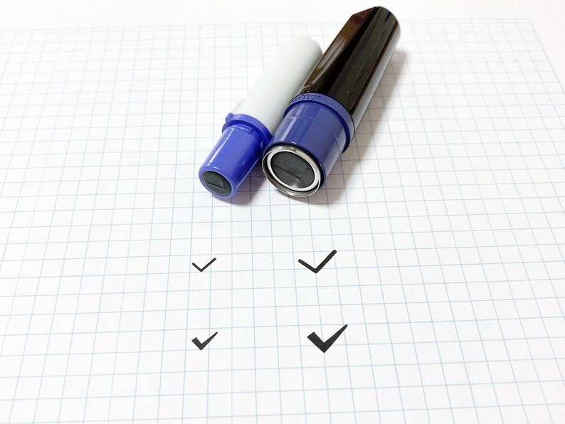 Check Mark Stamp, Tick Stamp, Mini Pre-inked Stamp, Tick Loyalty Card ...
