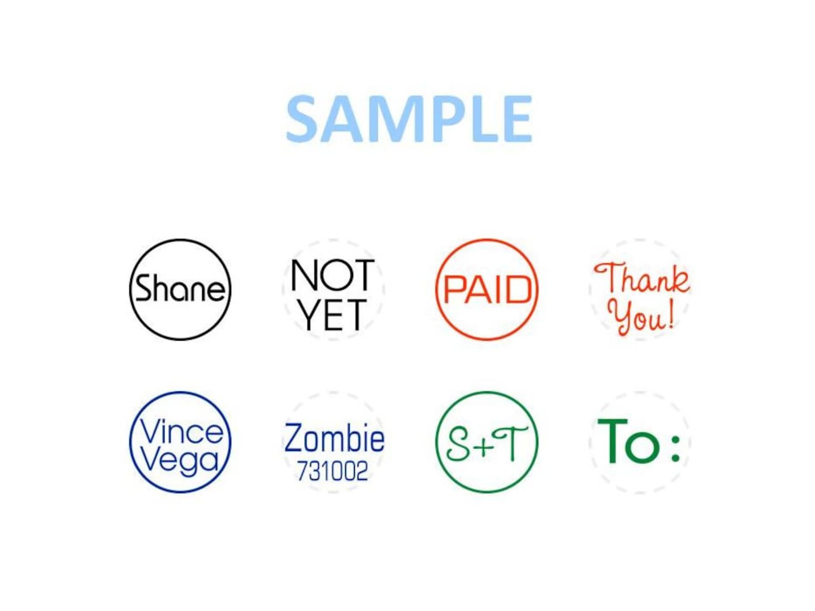 Tiny Custom Text Stamp, Mini Self-inking, Small Pre-inked Stamp ...