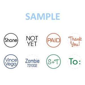 Tiny Custom Text Stamp, Mini Self-inking, Small Pre-inked Stamp ...