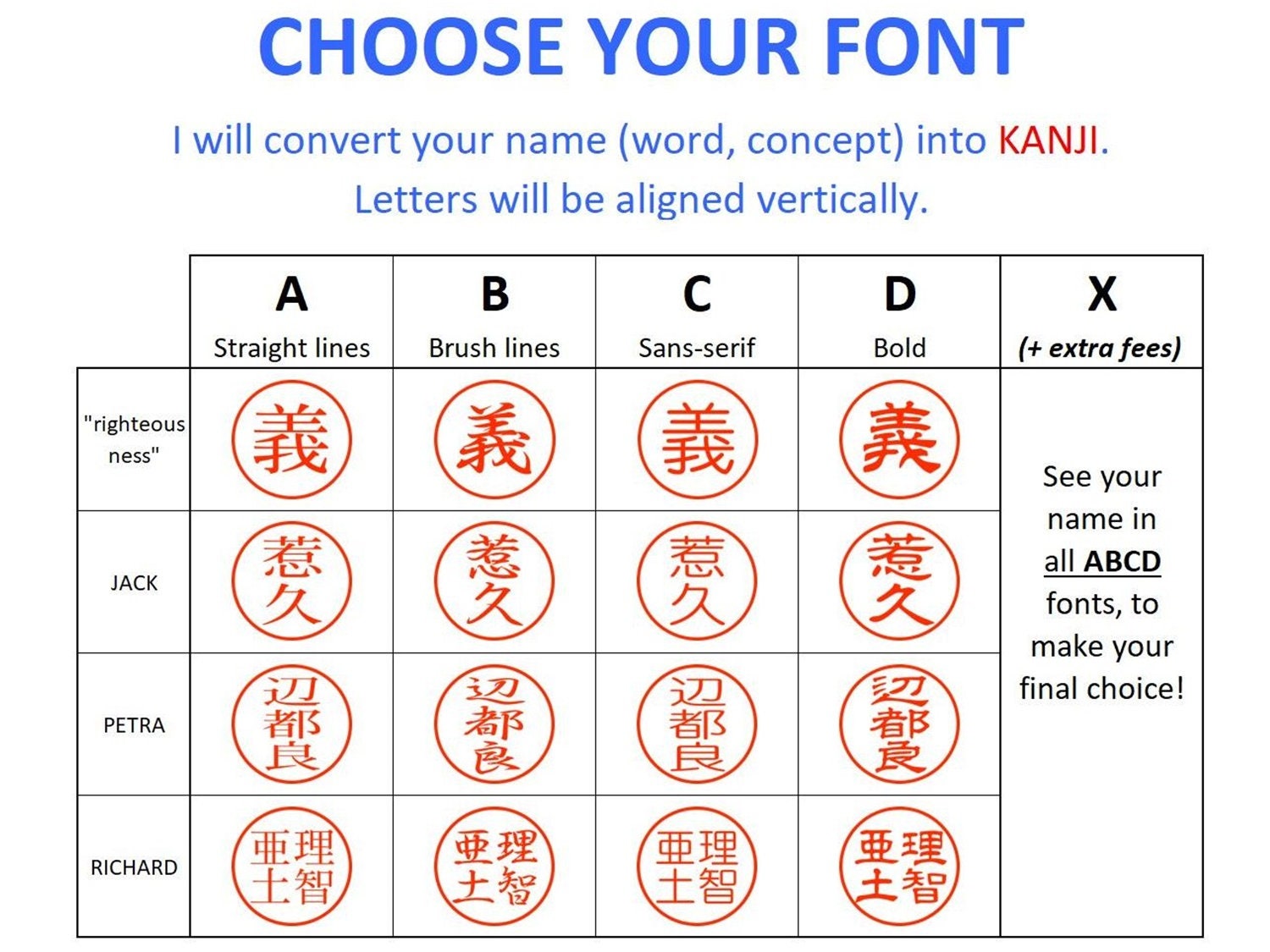 Japanese name stamp customized KANJI stamp small round | Etsy