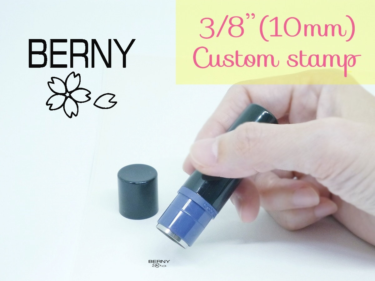 Mini cherry blossom stamp small self-inking stamp 3/8 | Etsy