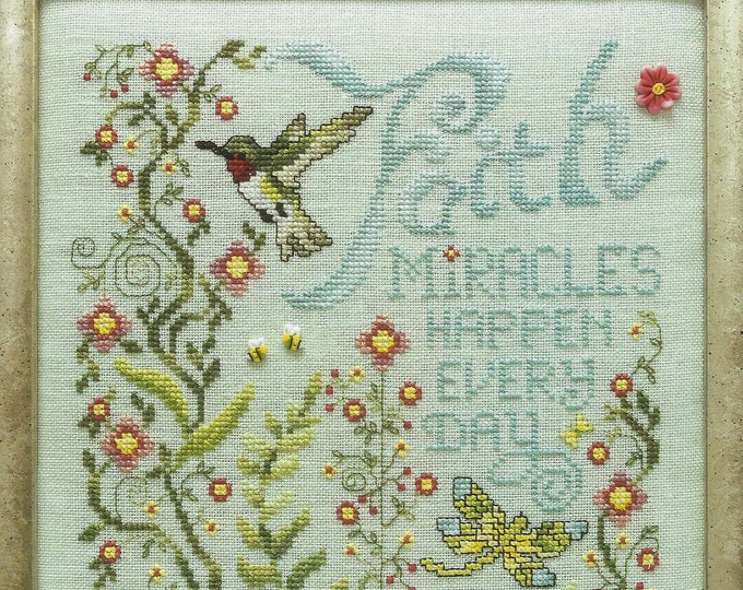 Christian Counted Cross Stitch Pattern MY SHEPHERD Psalm 23 - 5 1/8" X ...