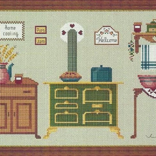 Country Kitchen Cross Stitch Pattern Reprint - Etsy
