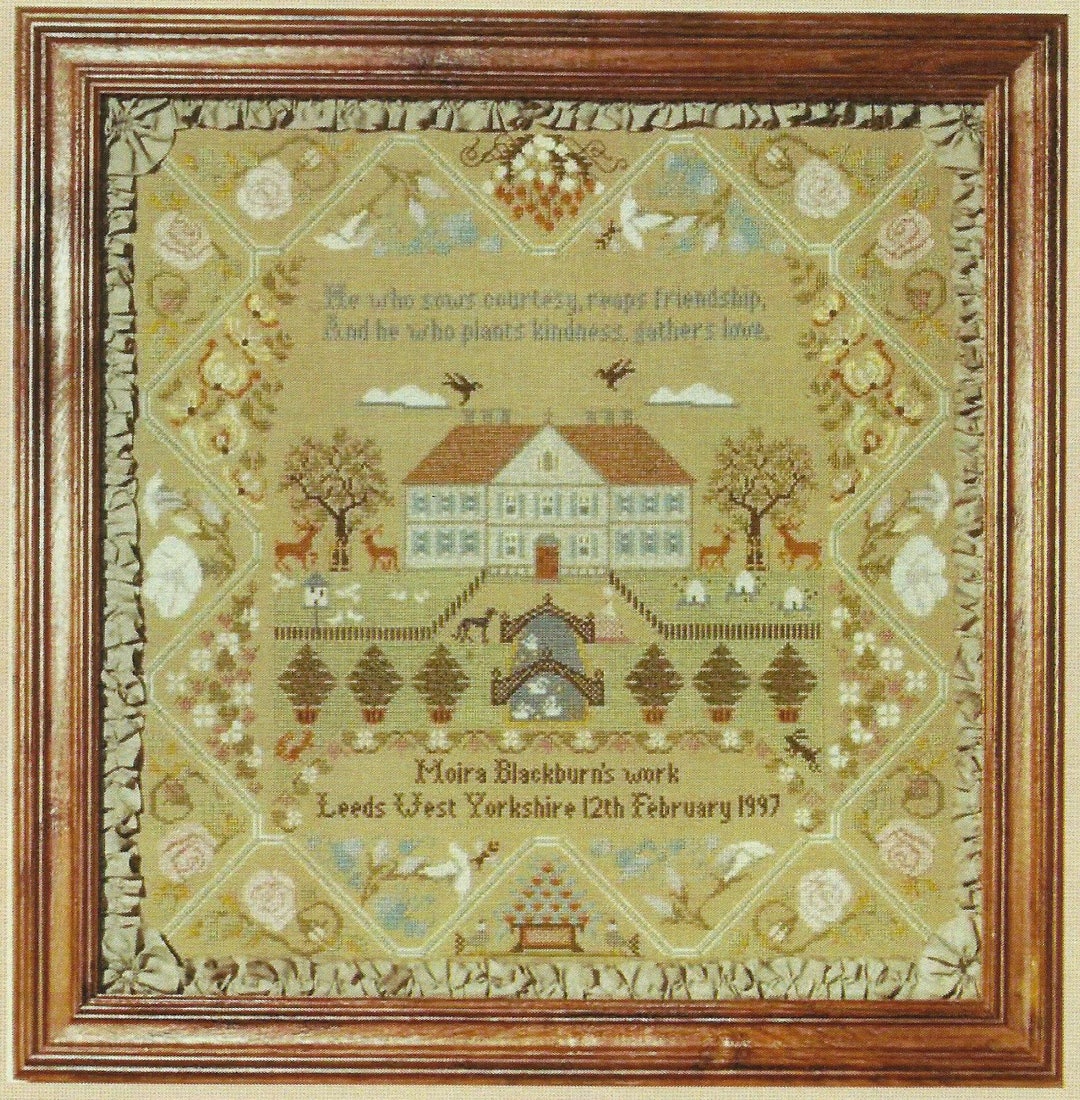BEE HIVE SAMPLER Counted Cross Stitch Pattern From Moira Blackburn ...