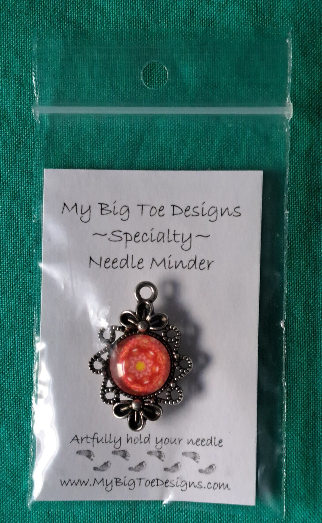 NEEDLE MINDER With Beautiful Red Design Cross Stitch Needlework ...