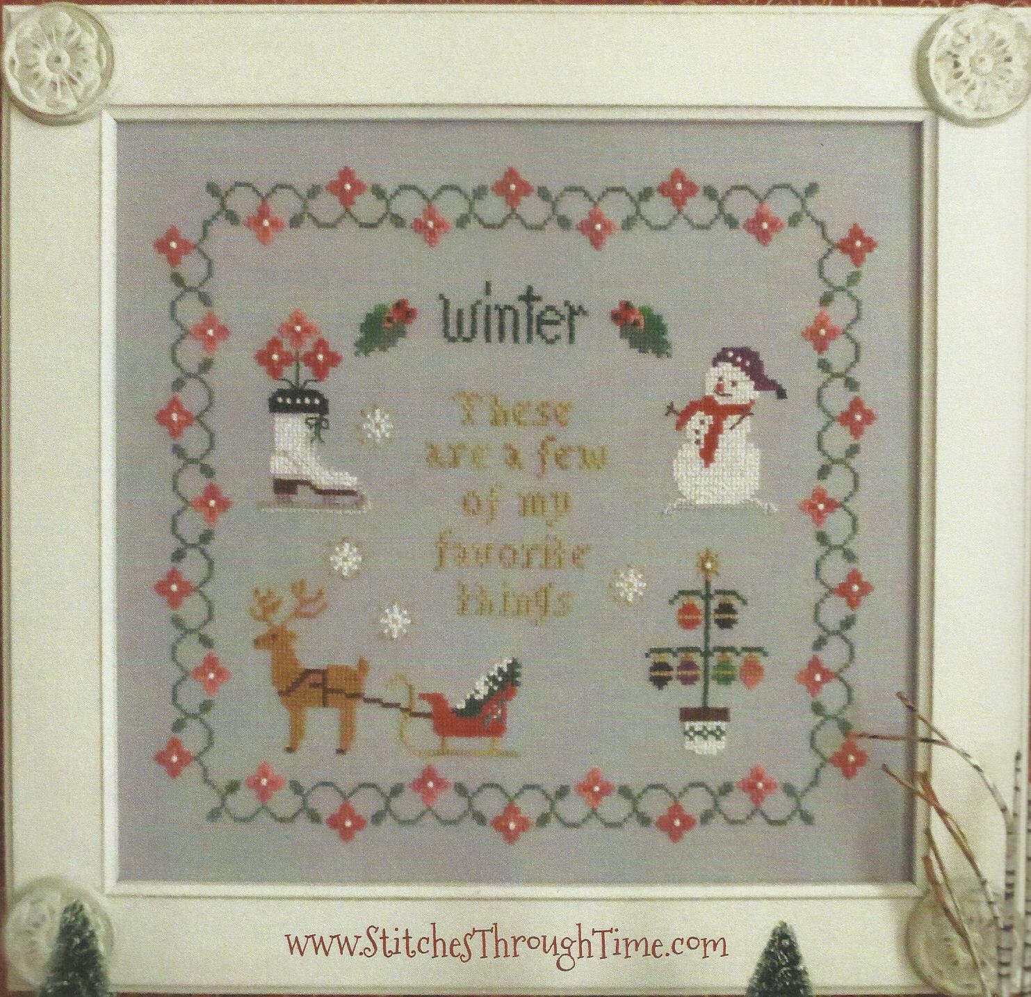 Winter Cross Stitch Pattern FAVORITE THINGS in WINTER From Stitches ...