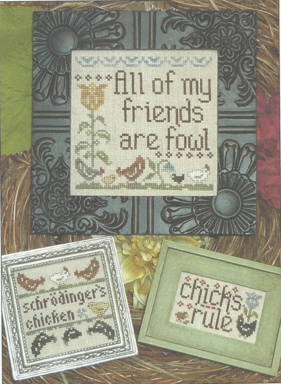 FOWL FRIENDS Cross Stitch Pattern From My Big Toe Designs - Chicken ...