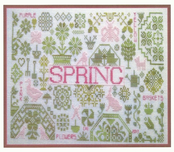 PDF INSTANT DOWNLOAD Quaker Seasons Spring Cross Stitch - Etsy