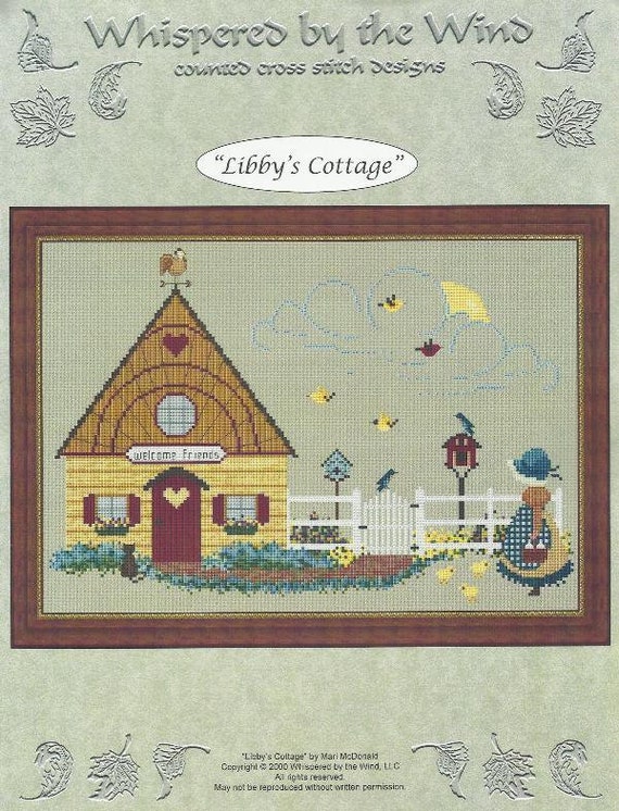 Country Cottage Garden Themed Counted Cross Stitch Pattern | Etsy