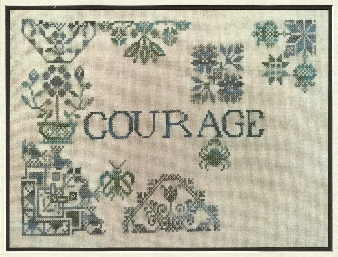 QUAKER PATRIOTIC COURAGE Counted Cross Stitch Pattern From Bygone Stitches - Quaker Motifs - Etsy