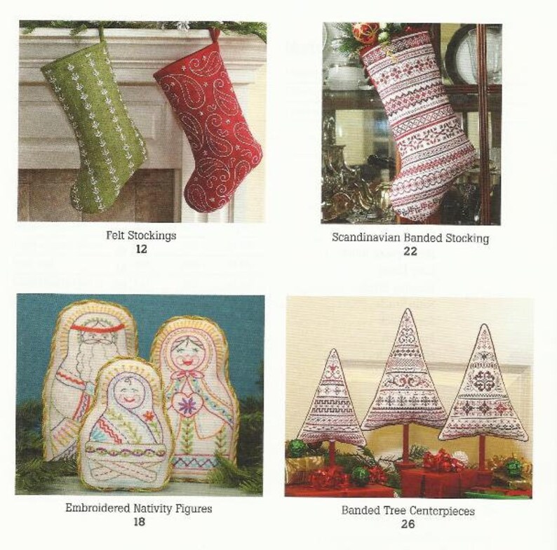Christmas Stocking Pattern Book AN EMBROIDERED CHRISTMAS Paperback ...