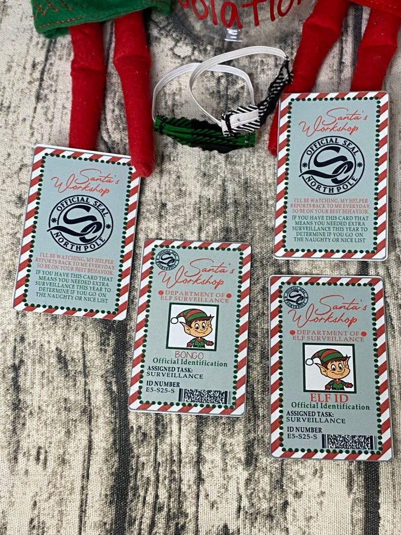 Elf ID Card Elf Drivers License Christmas Elf ID Elf ID Boy | Etsy