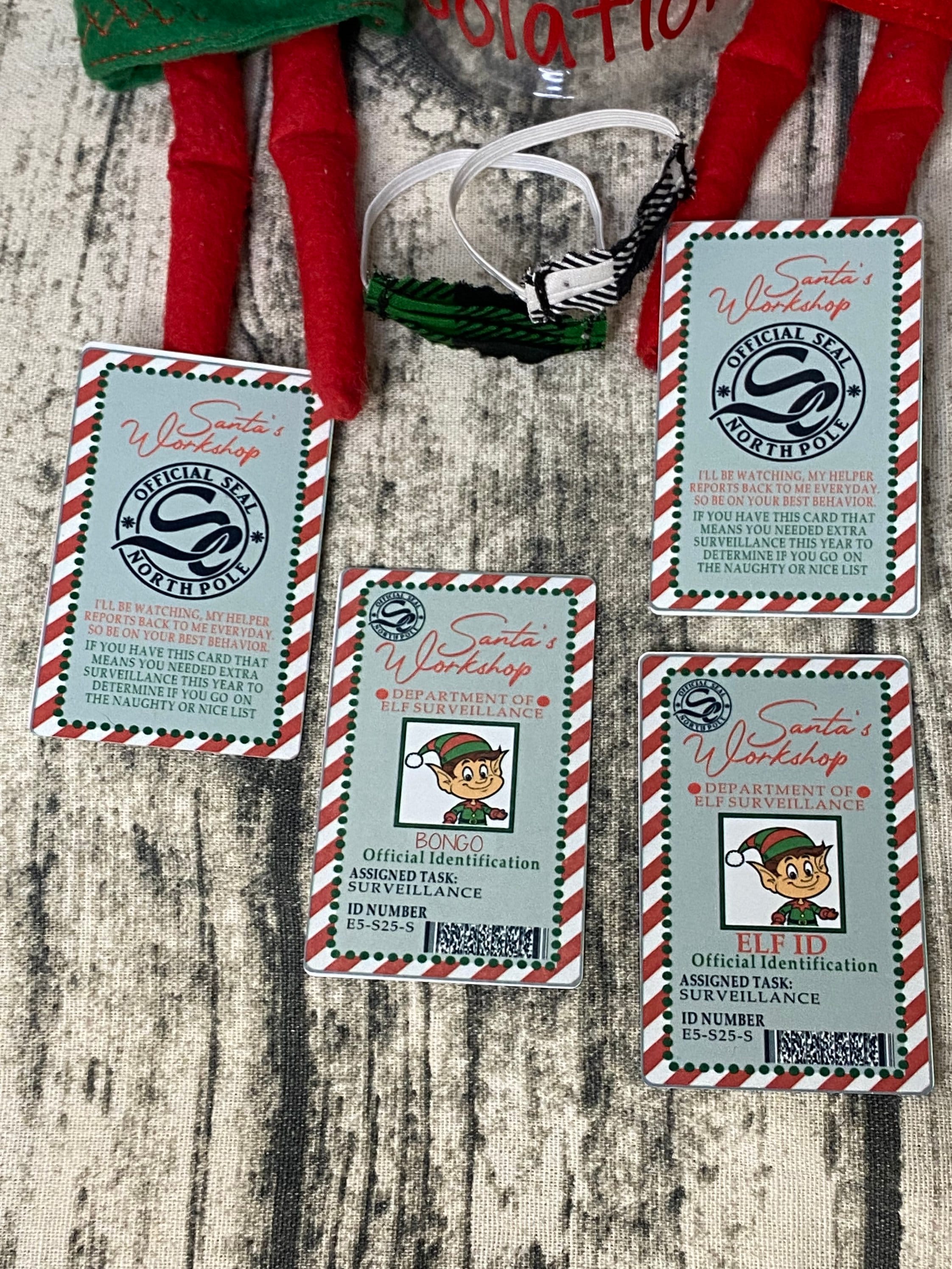 Elf ID Card Elf Drivers License Christmas Elf ID Elf ID Boy | Etsy