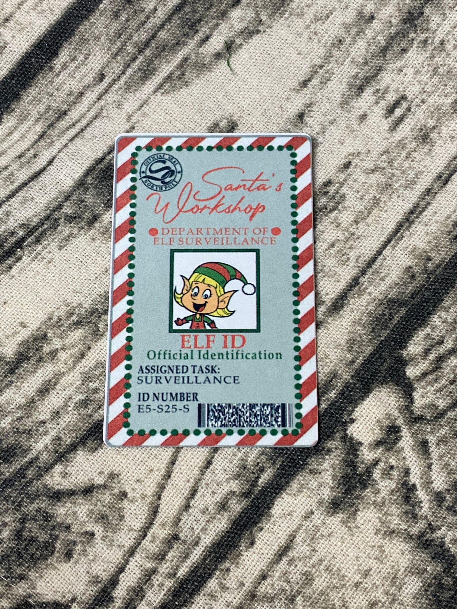 Elf ID Card Elf Drivers License Christmas Elf ID Elf ID Boy | Etsy