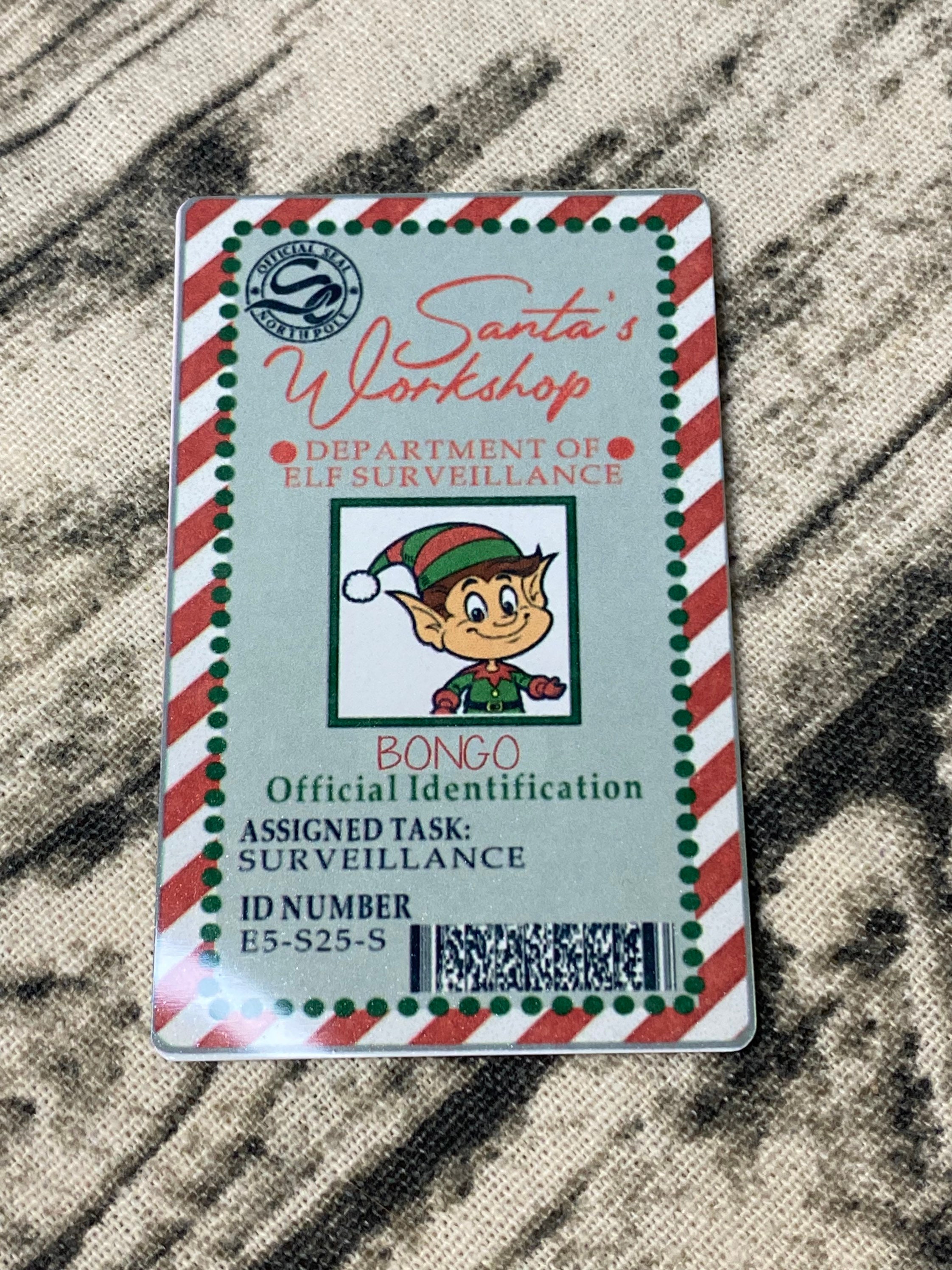 Elf ID Card Elf Drivers License Christmas Elf ID Elf ID Boy | Etsy