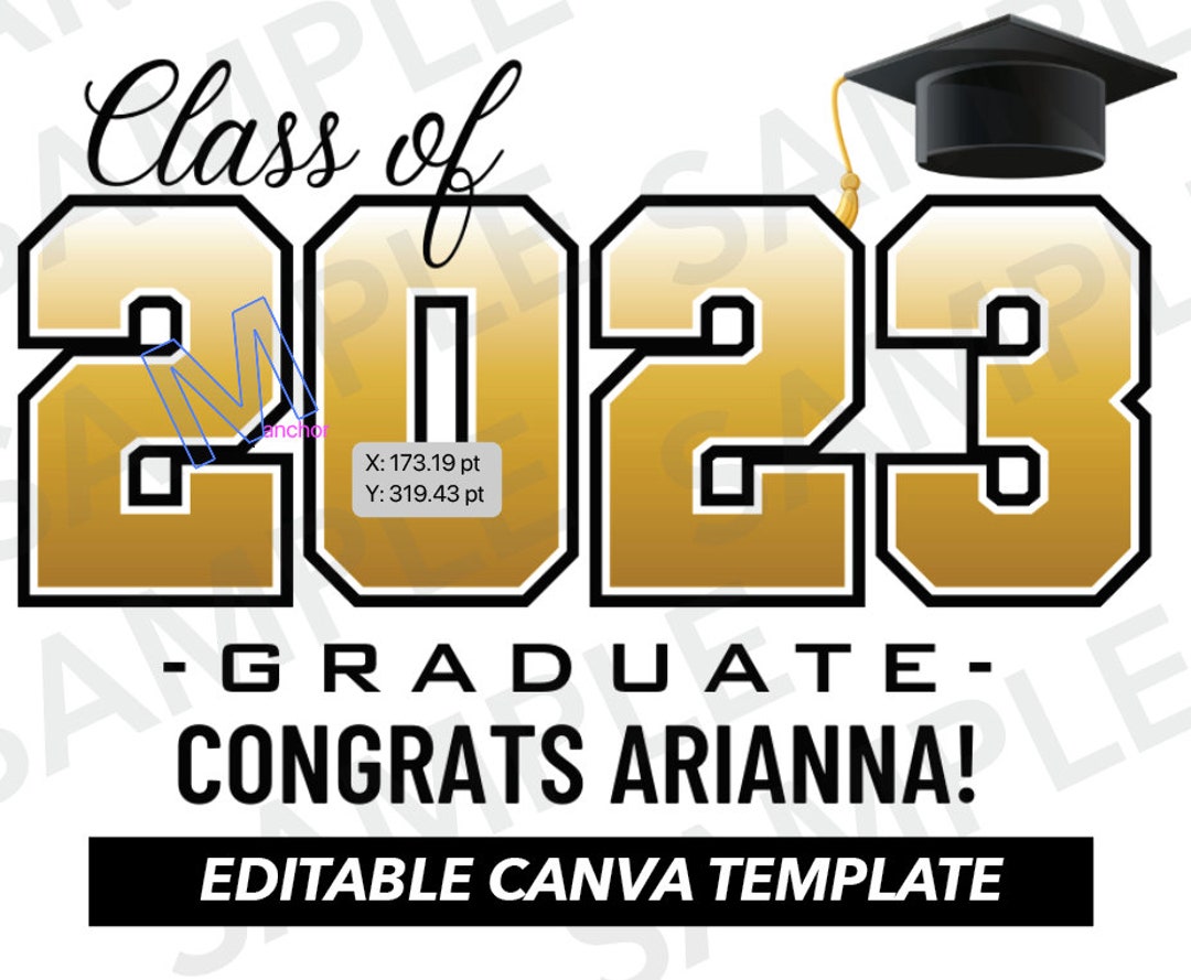 Canva Class of 2023 Yard Sign Template editable - Etsy